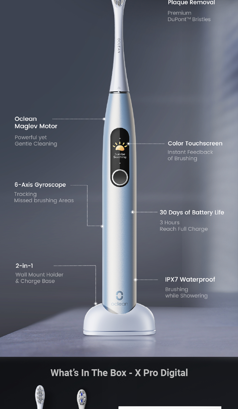 [SPECIAL PRICING]Oclean X Pro Digital Electric Sonic Toothbrush Instant Feedback Missed Areas ...