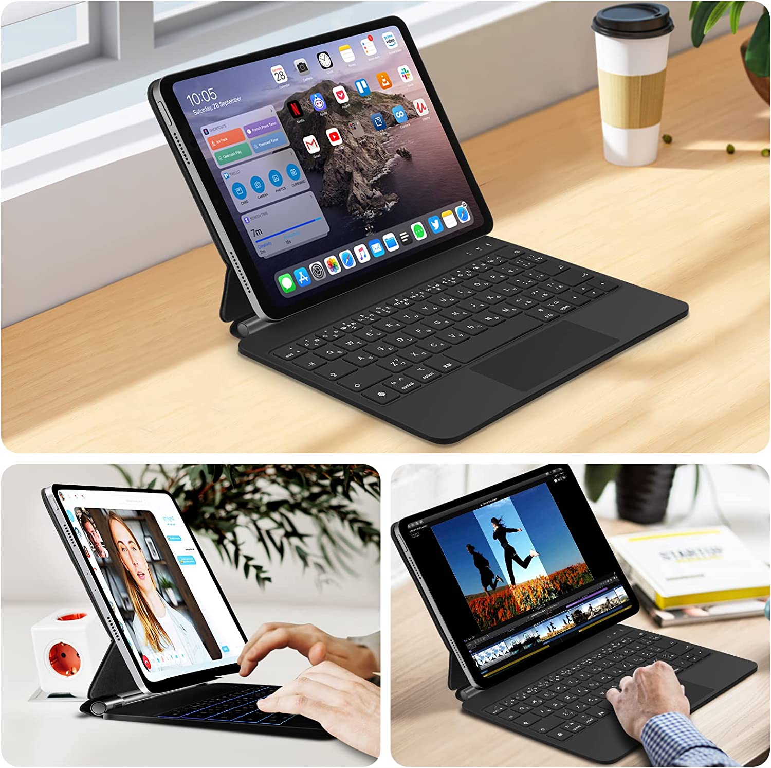 ALON Trackpad PRO Keyboard Case for iPad 11th Gen A16/ 10th /Air 7/ 6 ...