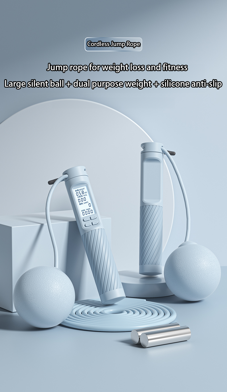 🔥【SG Ready Stock】🔥Smart Cordless Skipping Rope Ropeless Digital Counter ...