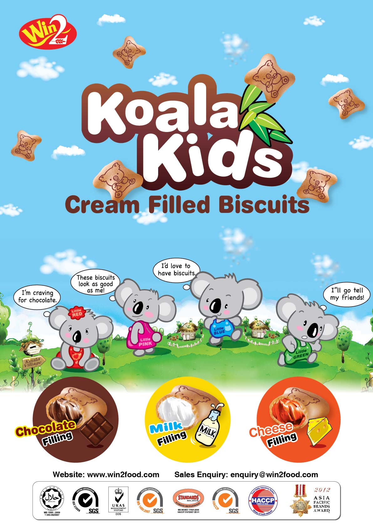 (4 Pack x 6 x 16g) Win2 Kola Koala Kids Chocolate Cheese Milk ...