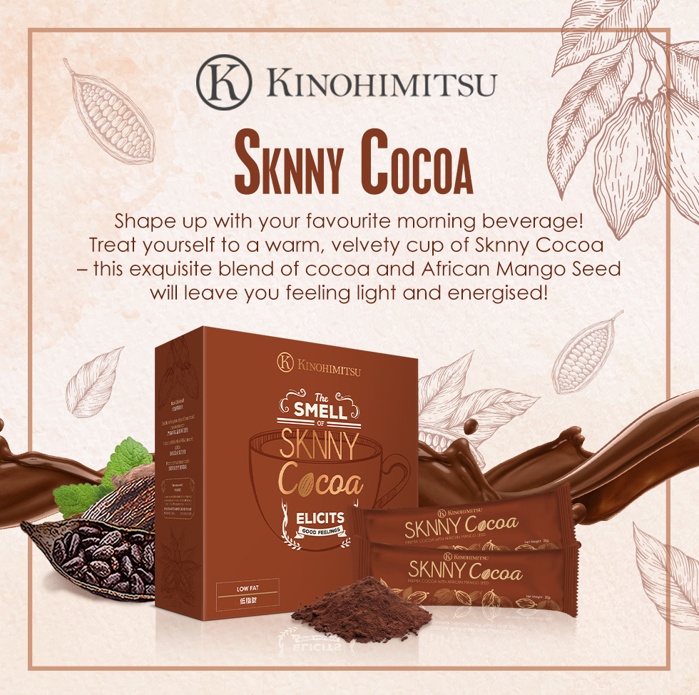 Kinohimitsu SKNNY Cocoa With African Mango Seed Sachet 20g - Low Fat ...