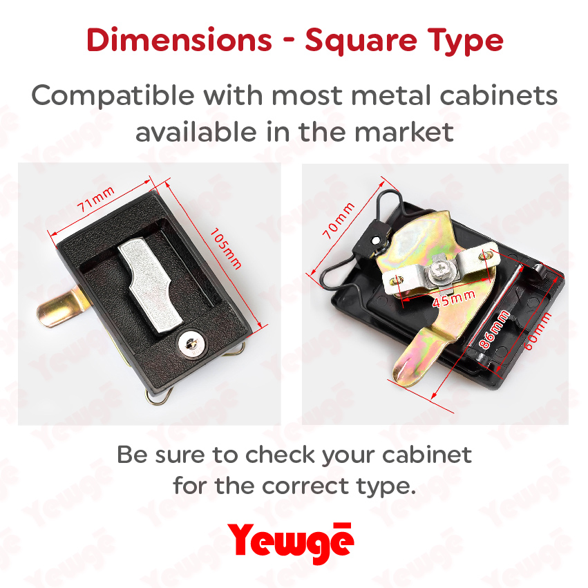 Replacement Cabinet Lock for Office Metal Steel Swing Door Cabinet with ...