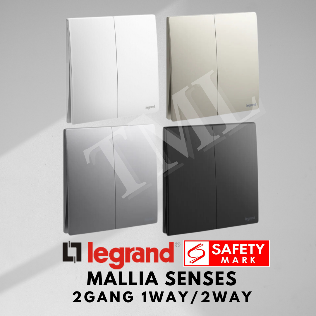 Legrand Mallia Senses 2Gang 1Way 2Way 2G1W 2G2W Switch Designer Matt ...