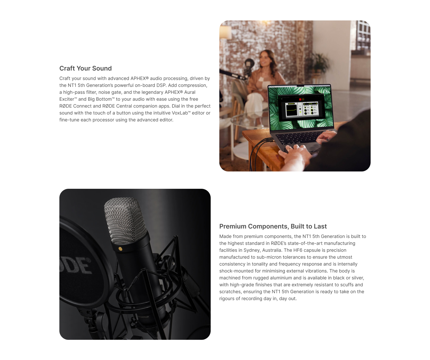 RODE NT1 5th Generation Cardioid Condenser XLR/USB Microphone 32-Bit ...