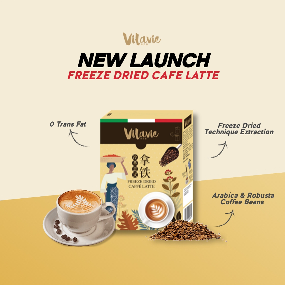 Vilavie Freeze Dried Black Coffee 2g x 20sachets/ Caffe Latte 18g x ...
