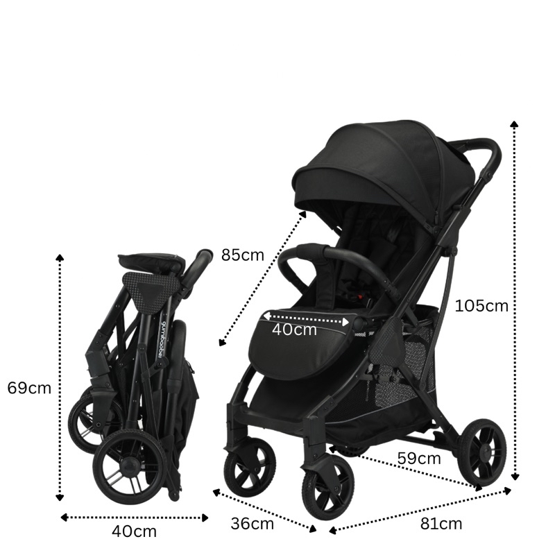 Lightweight Cabin Stroller with Extra-Large Storage Basket (Strong ...