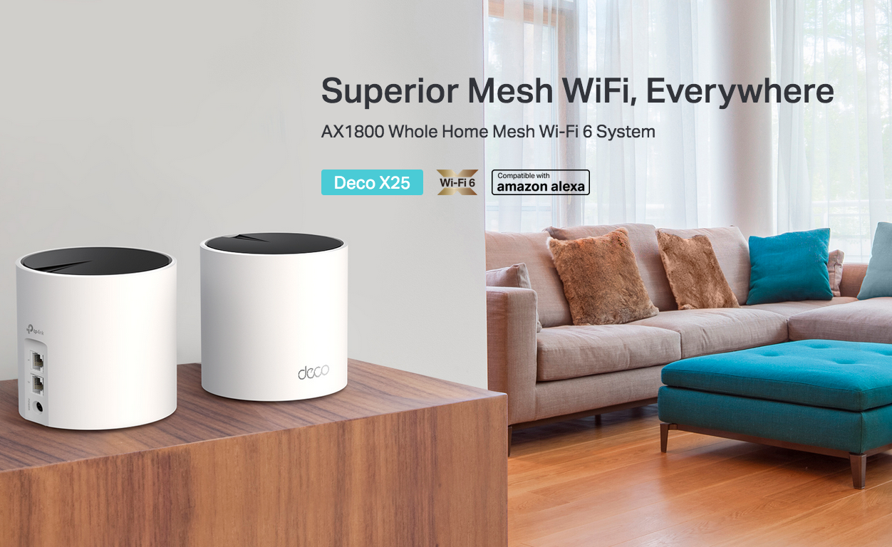TP-Link Deco X25 (3 Pack) AX1800 Whole Home Mesh WiFi-6 System ( 3 ...
