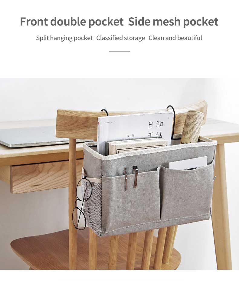 (HOME+) Bedside Tidy Organiser Hanging Storage Holder Cabin Shelf Bunks ...