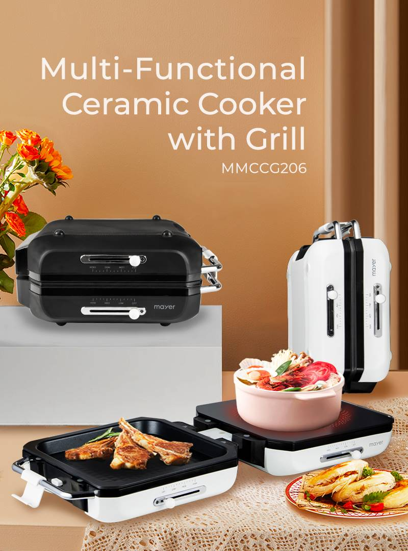 Mayer Multi Functional Ceramic Cooker with Grill [MMCCG206] | Shopee ...