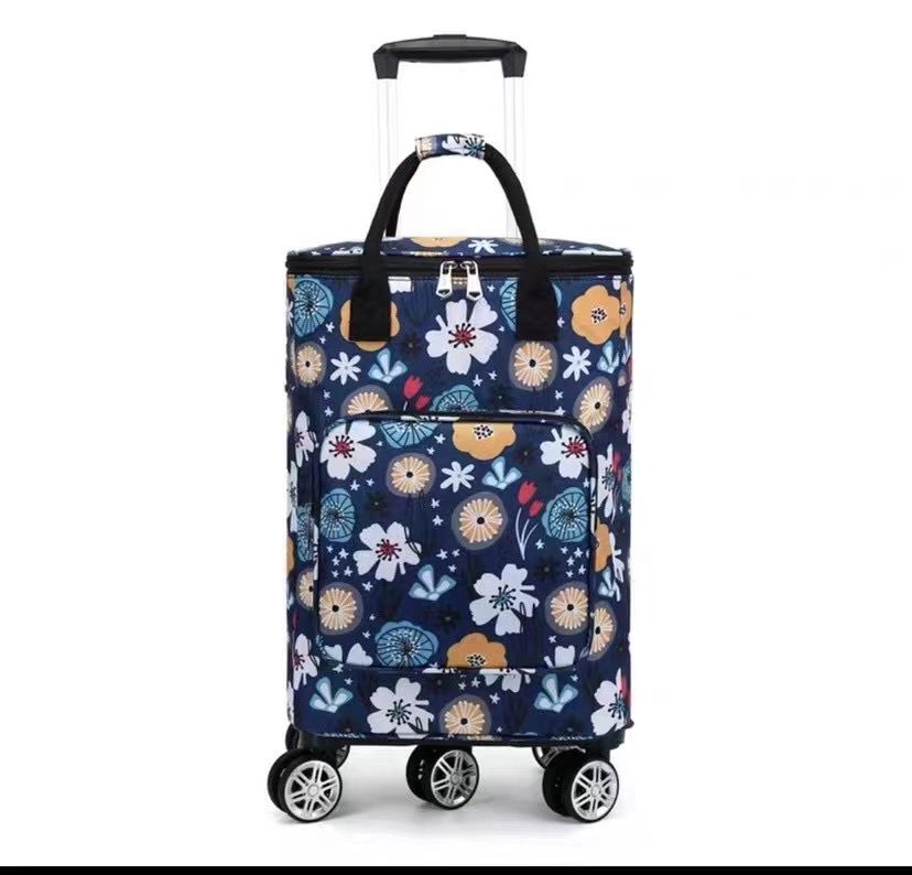 (SG SHOP) 5WHEEL SHOPPING TROLLEY FOR MARKET WITH THERMAL RETRACTABLE ...