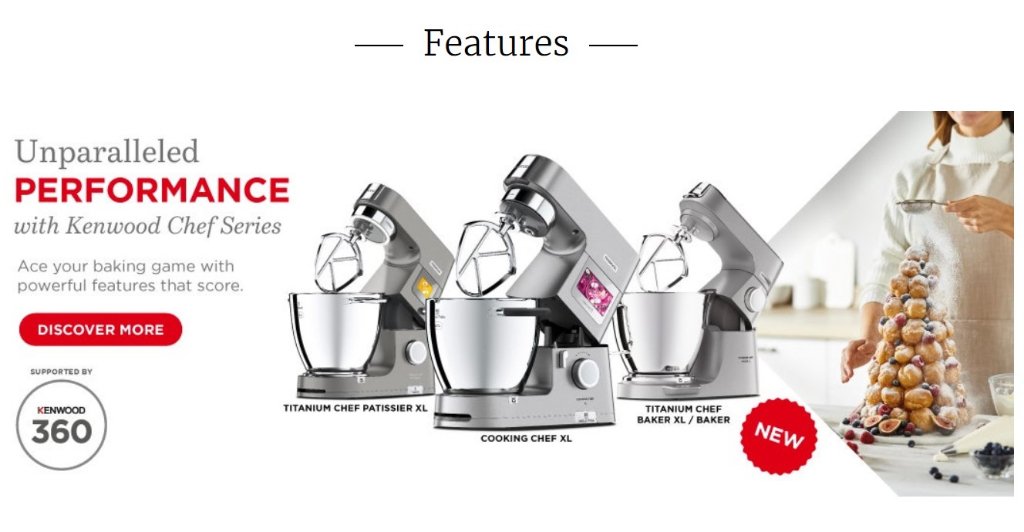 Kenwood Titanium Chef Baker 5L & 3.5L - Stand Mixers KVC85.004SI ...