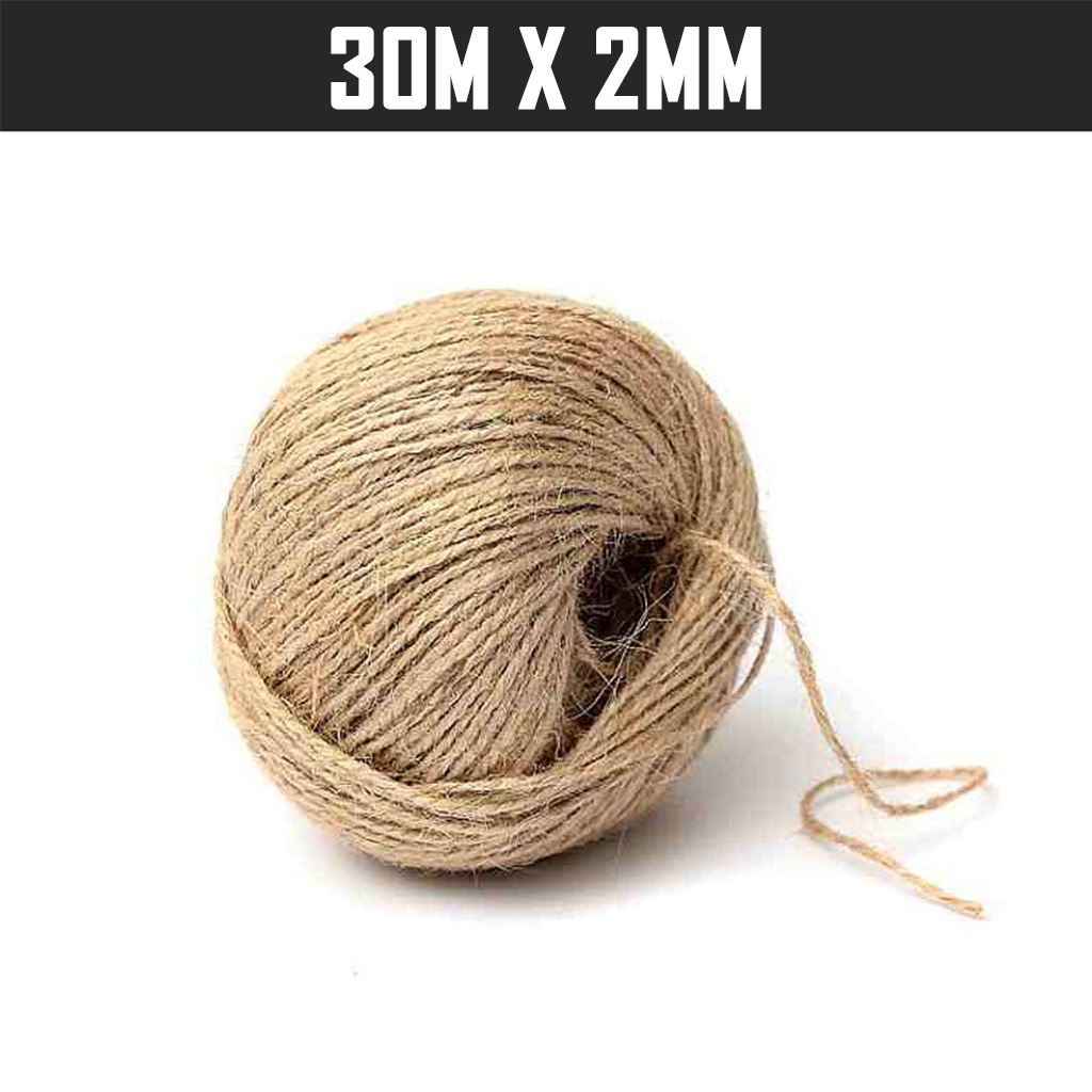 30M Hemp Twine String Natural Jute Craft Making DIY Rustic Style Cards ...