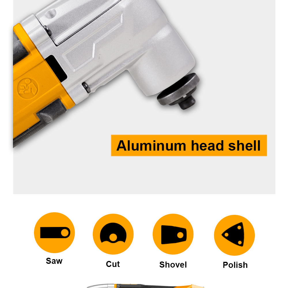 INGCO 20V Lithium-Ion Multi-Tool with Variable Speed, 8 pcs Accessories ...