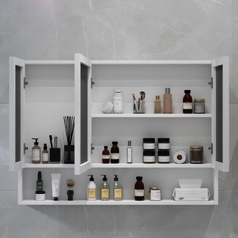Aluminum mirror cabinet stainless steel bathroom mirror cabinet wall ...