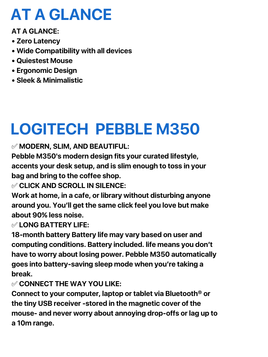 [1-2 DAY DELIVERY!!] Logitech M350 PEBBLE Wireless Bluetooth Mouse ...