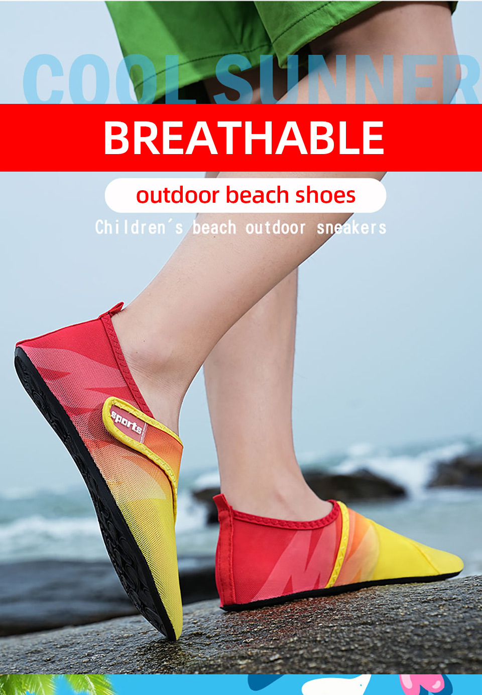 Quick Dry Beach Shoes Non-slip Barefoot Men Women Aqua Shoes Light ...