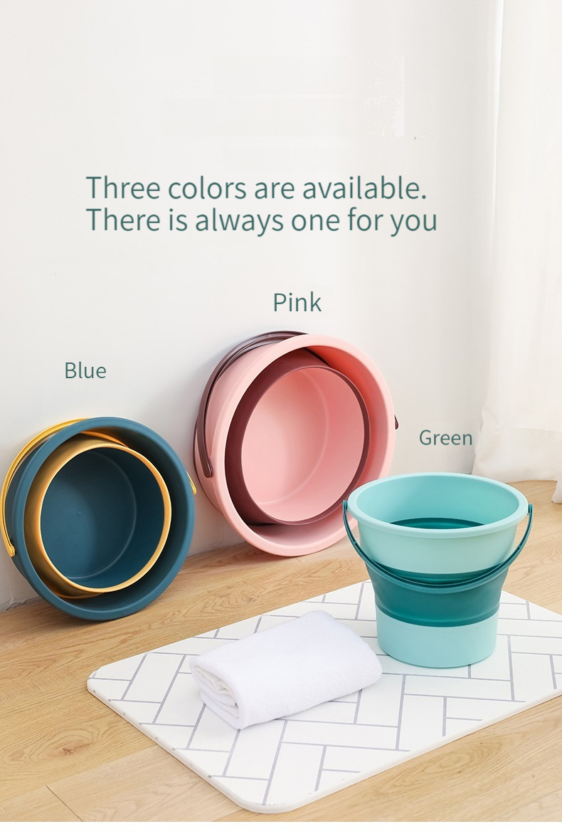 [🇸🇬SG Stock] Foldable bucket portable handle folding bucket cleaning ...