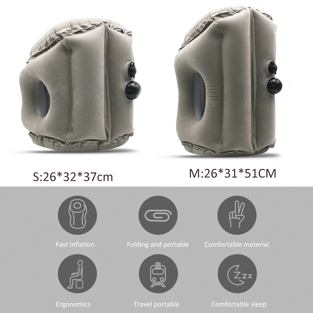 New Press Design Flocking PVC Neck Head Chin Support Cushion Travel ...