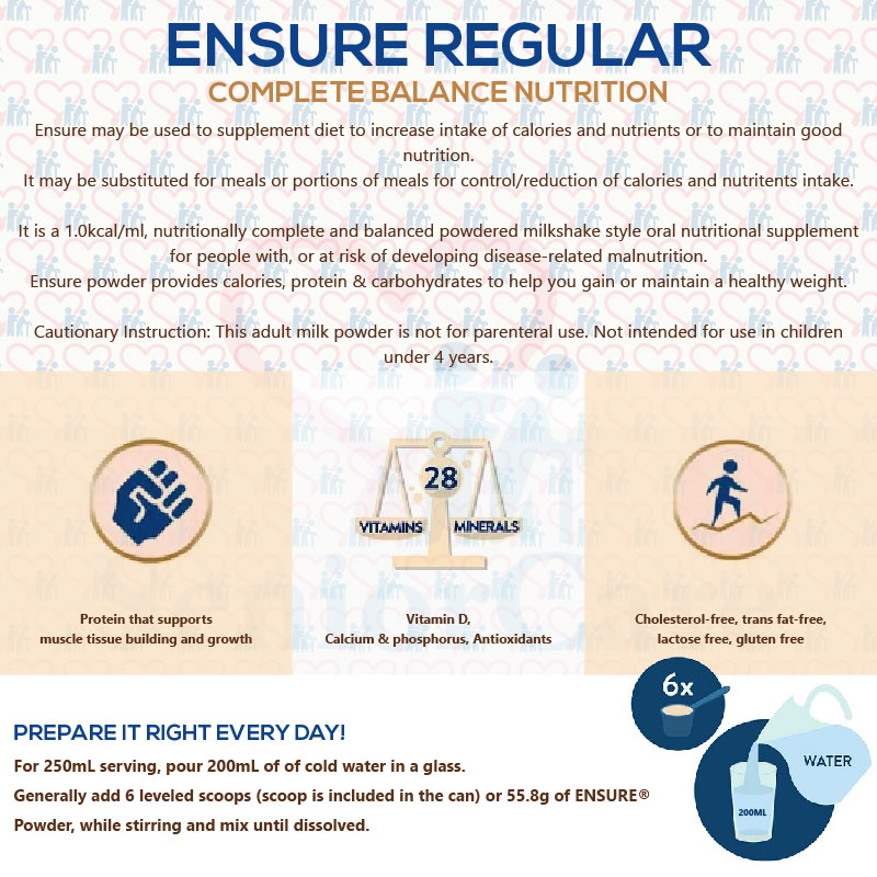 ABBOTT Ensure Regular Powder 850g Ensure Original Vanilla Milk Adult ...