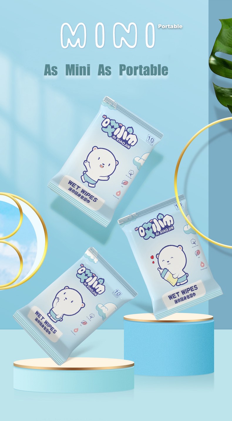 [SG Stock] Portable Small Pack Wet Wipes 10pcs/pack, Safe Soft Wet ...