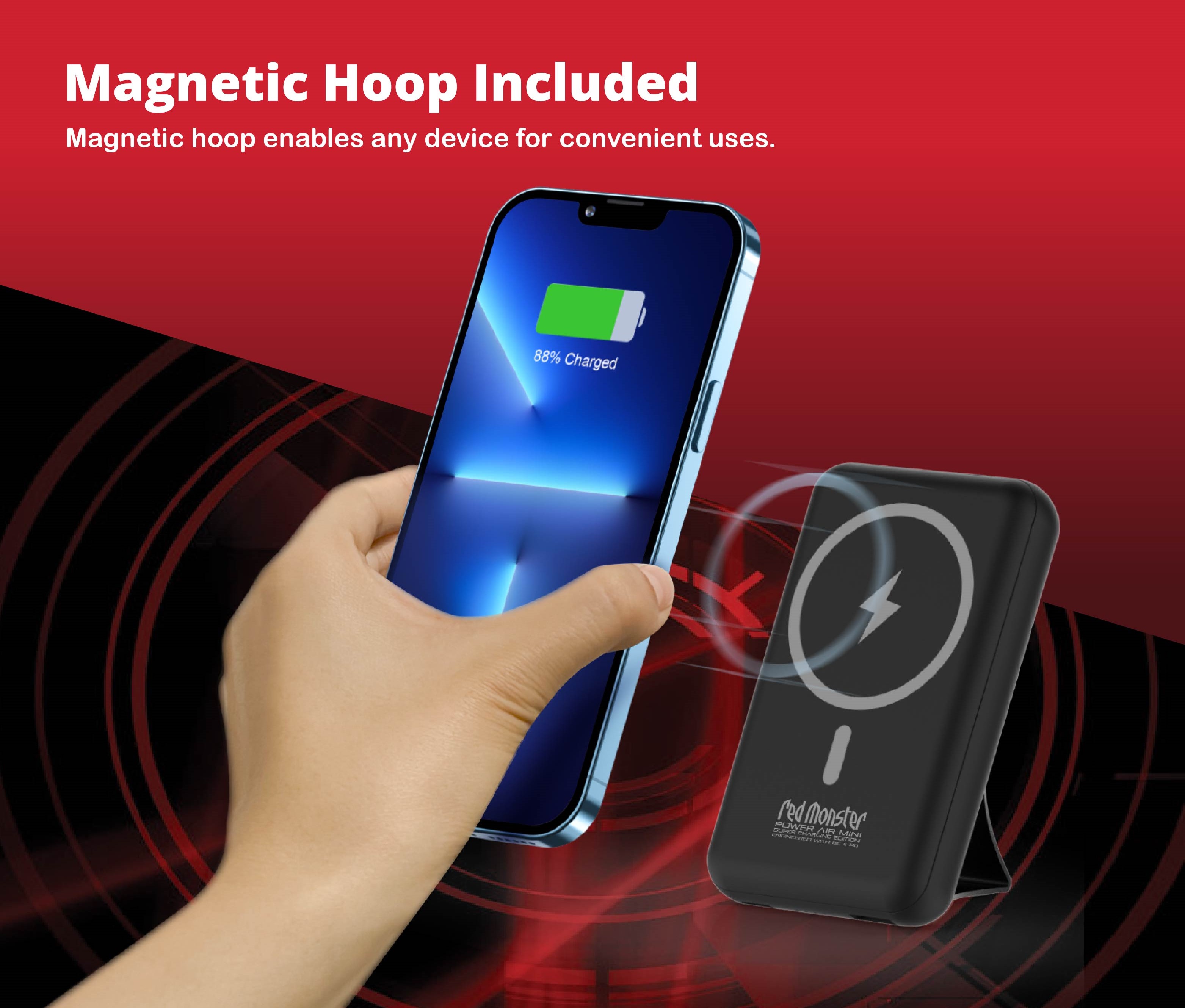 RedMonster Power Air Mini™ Super Charging Edition Magnetic Wireless 20W ...