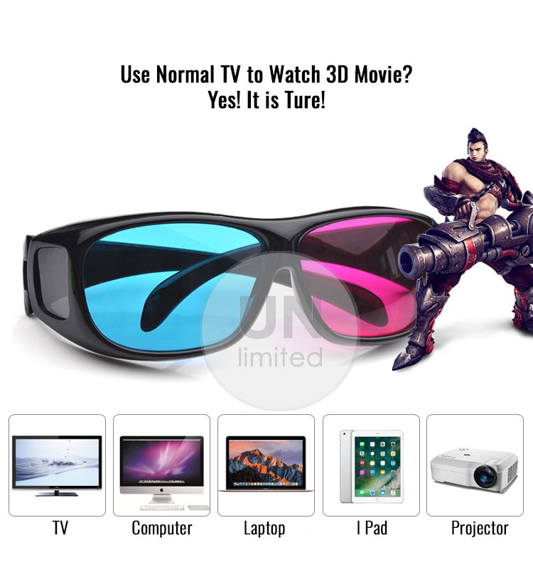 🇸🇬 3D Vision Glasses | Red Blue 3D Glasses | Glasses For TV/Cinema ...