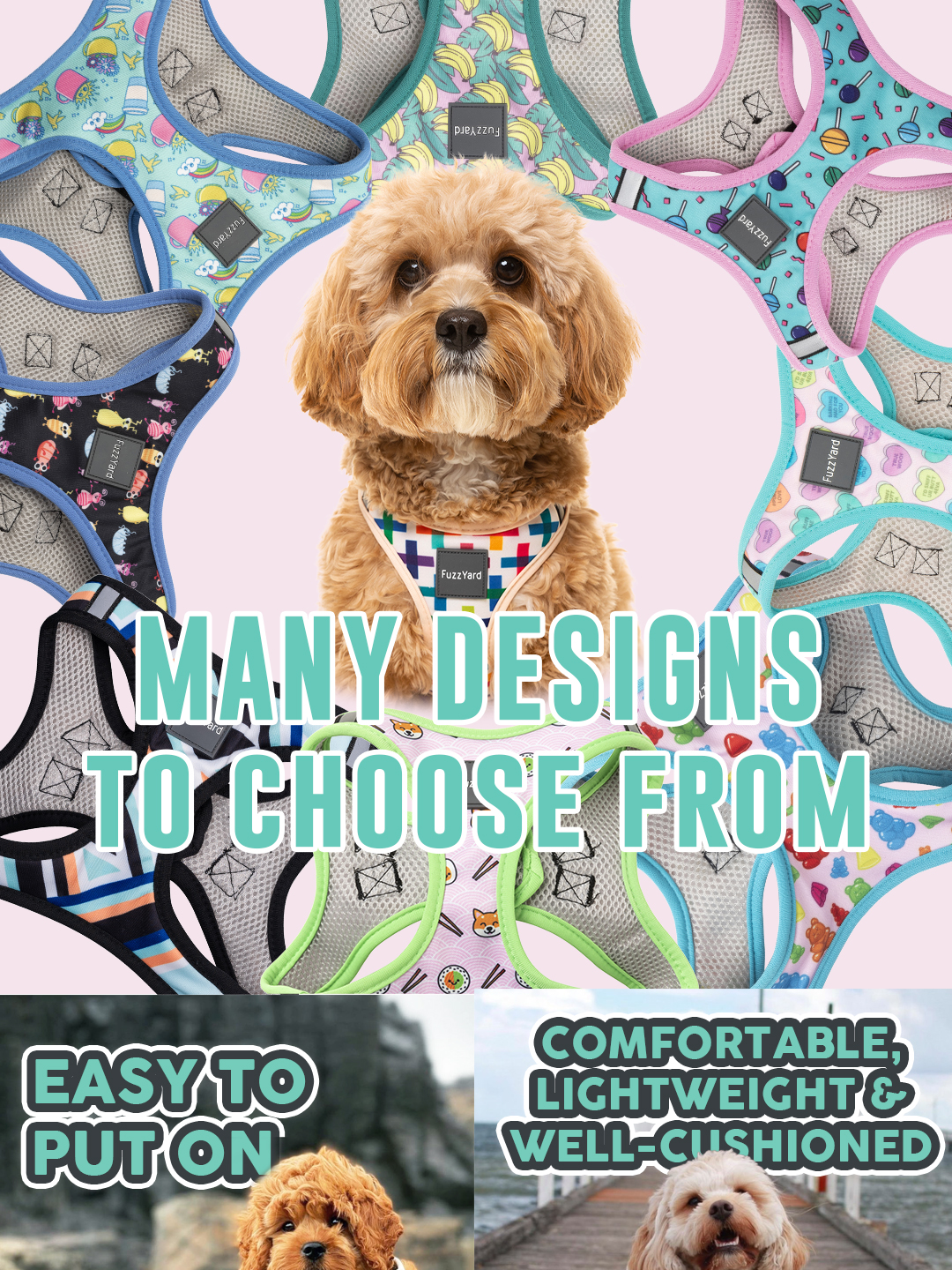 FuzzYard Step-In Dog Harness Collection #5 (Designs) | Shopee Singapore