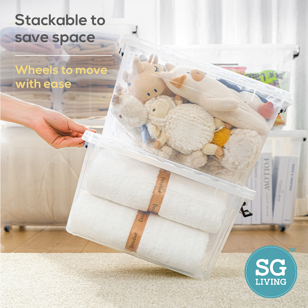(SG Ready Stock) Stackable Storage Box | Heavy Duty | Transparent ...
