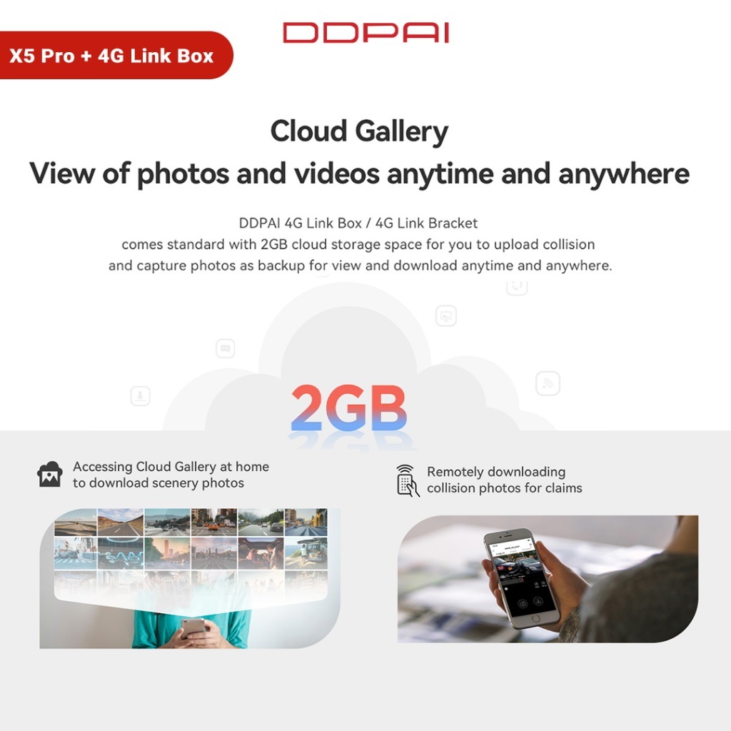 DDPAI X5 Pro Dash Cam 4K UHD Dual Cam Recorder WiFi DVR 4G Connection Dashcam | Shopee Singapore