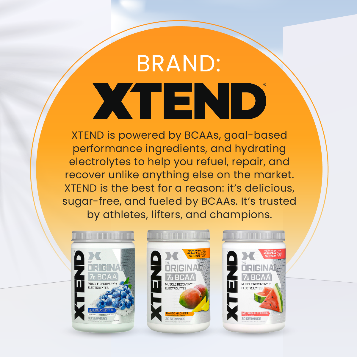 Xtend BCAA, The Original 7G BCAA, Amino Acid Hydration, Electrolytes ...