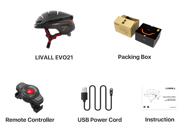 LIVALL EVO21 Smart Cycling Helmet with Remote Control (Snow) | Shopee ...