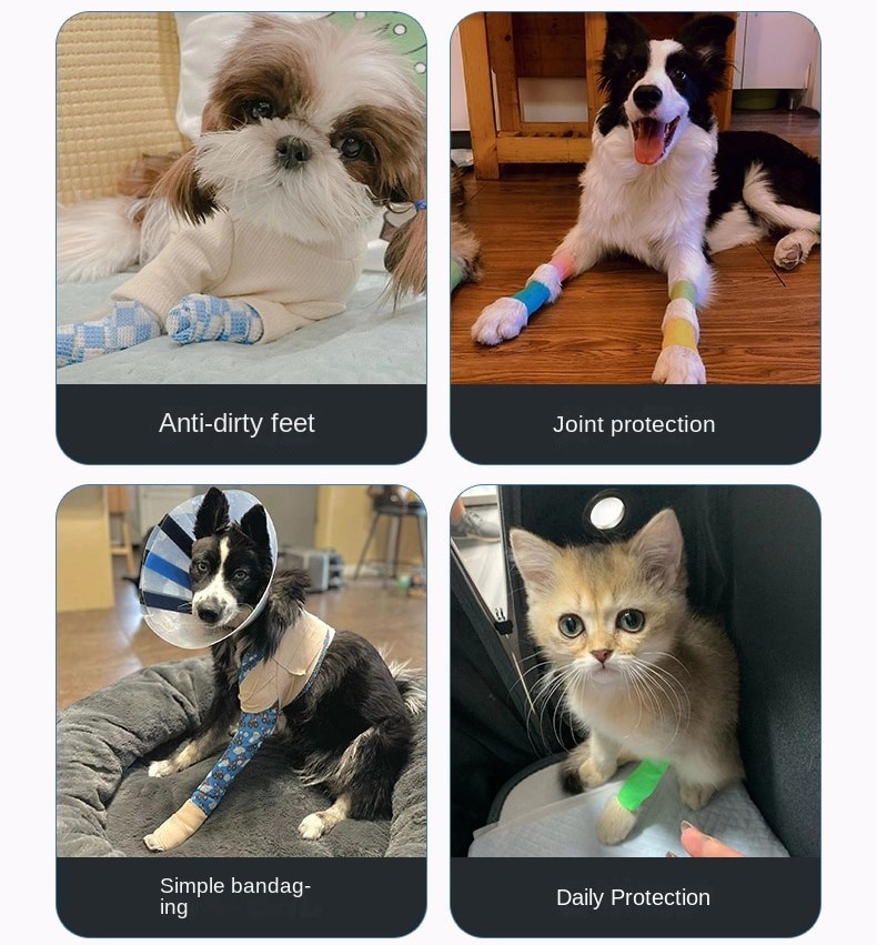 [SG] Pet Shoe Foot Wraps/ Pet Bandage/ Dog Foot Cover/ Dog Paws ...