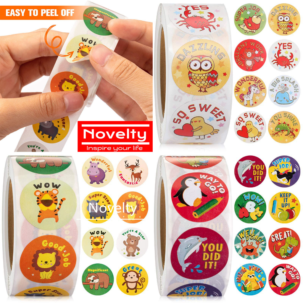 (🇸🇬 Local seller) 🏆Best seller 500pcs/roll Reward Stickers Motivational ...
