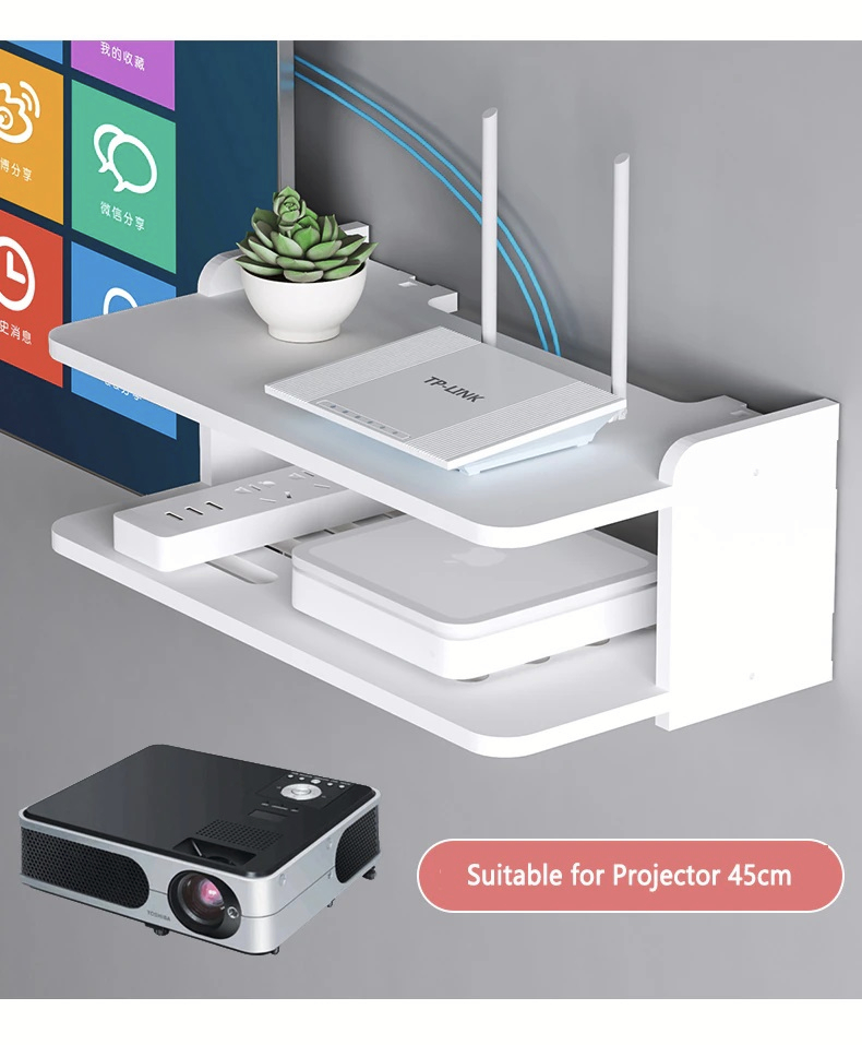 SG STOCK☛30cm Wifi router socket storage box Projector Organizer Shelf ...