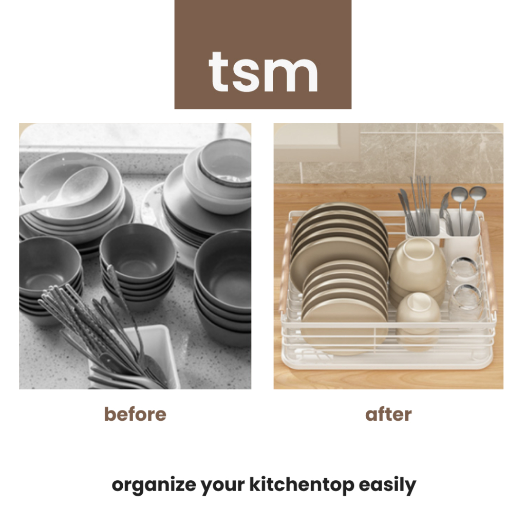 TSM Japanese Single Dish Rack Organizer | Minimalist Space Saving ...