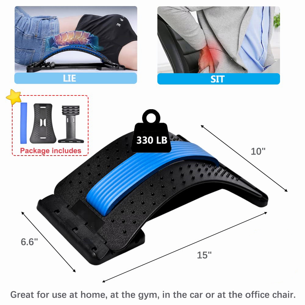 【SHIP IN 24 HOURS 】Back Stretcher Lumbar Stretcher 3-Level Lumbar ...