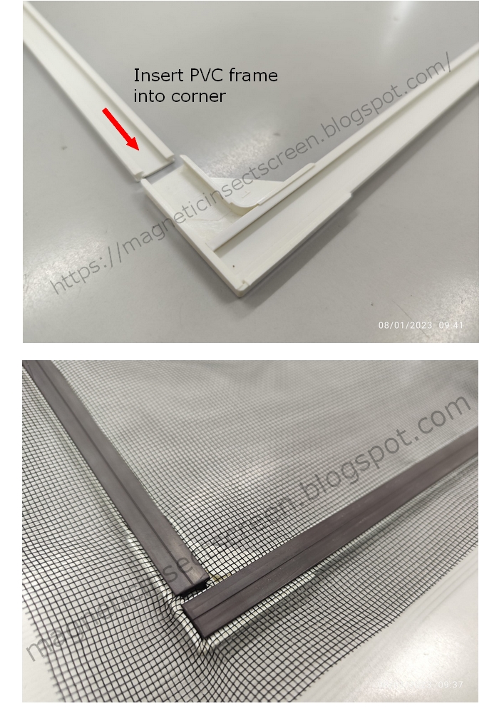 DIY Magnetic Mosquito Net / Insect Screen Kit (Flyscreen) White Grey ...