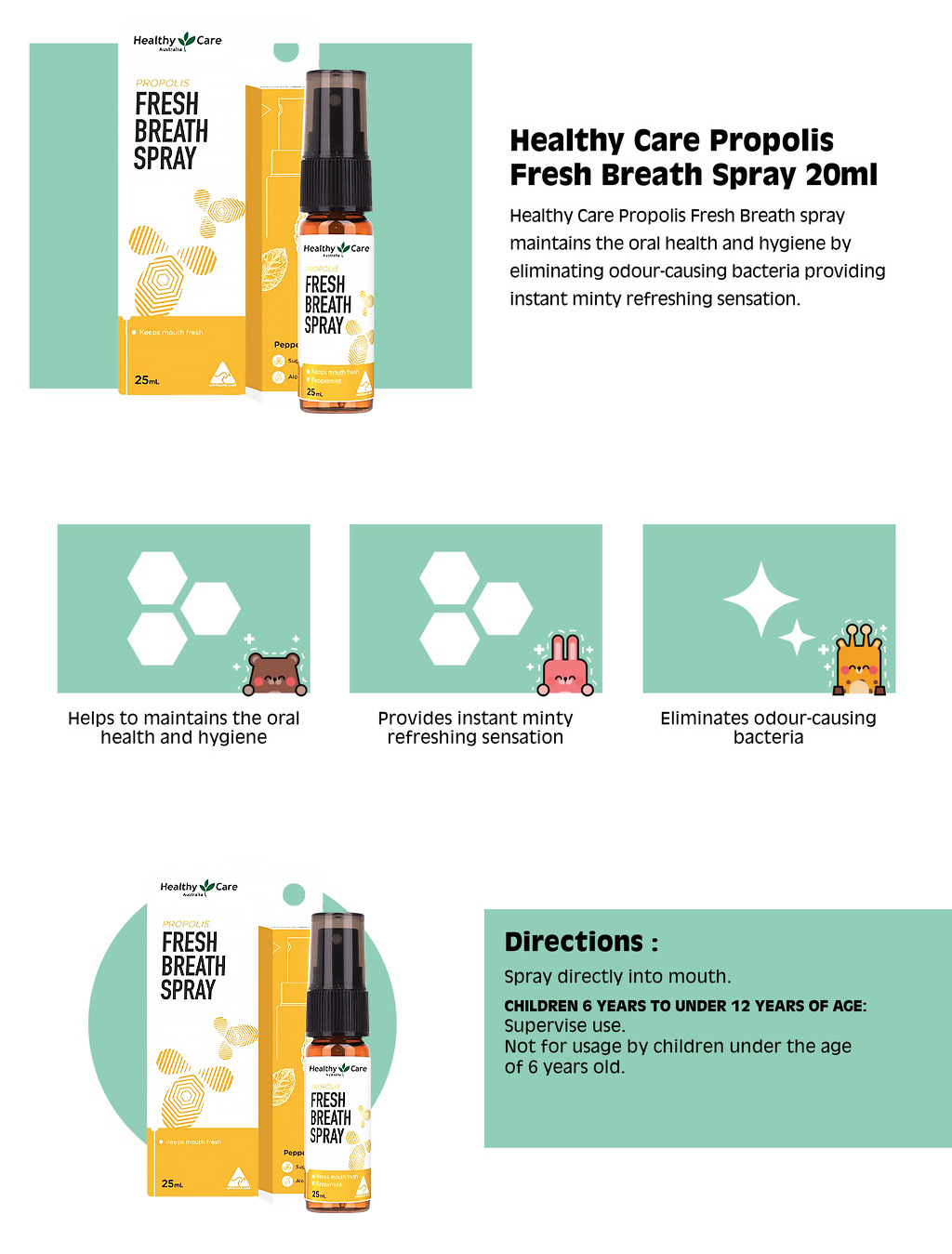 Healthy Care Propolis Liquid Extract Alcohol Free 25ml | Paw Paw Manuka ...