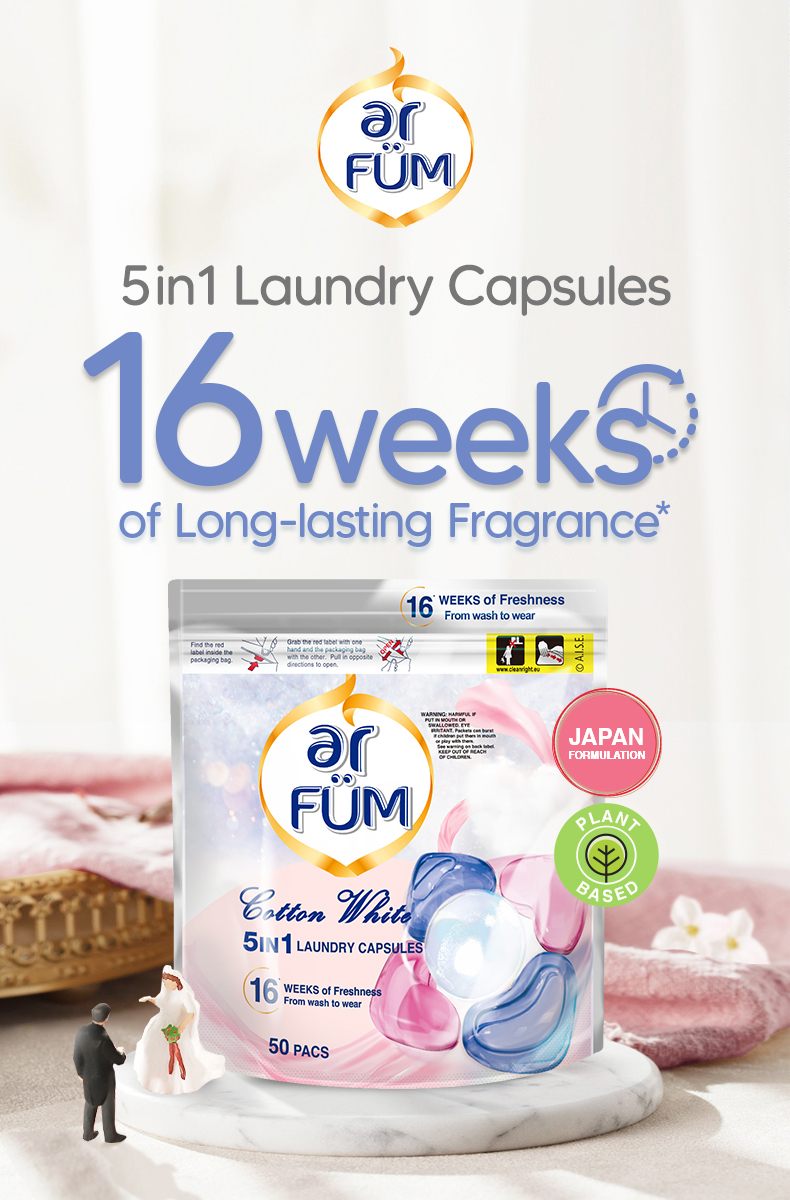 [Shopee Exclusive] ar FÜM 5in1 Laundry Capsules 36 Pods + Refill Pack ...