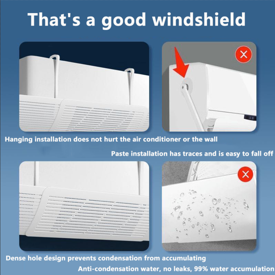 Air conditioner windshield anti-direct blowing telescopic universal ...
