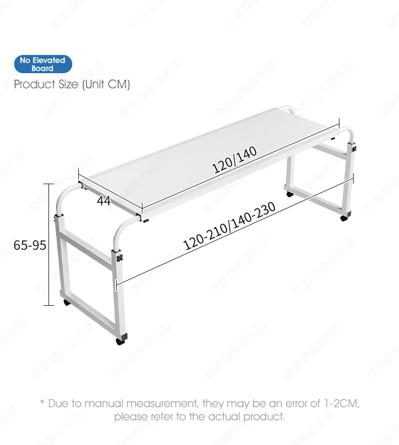 [Free Installation]Adjustable Movable Table/Overbed Desk/Moveable Table ...