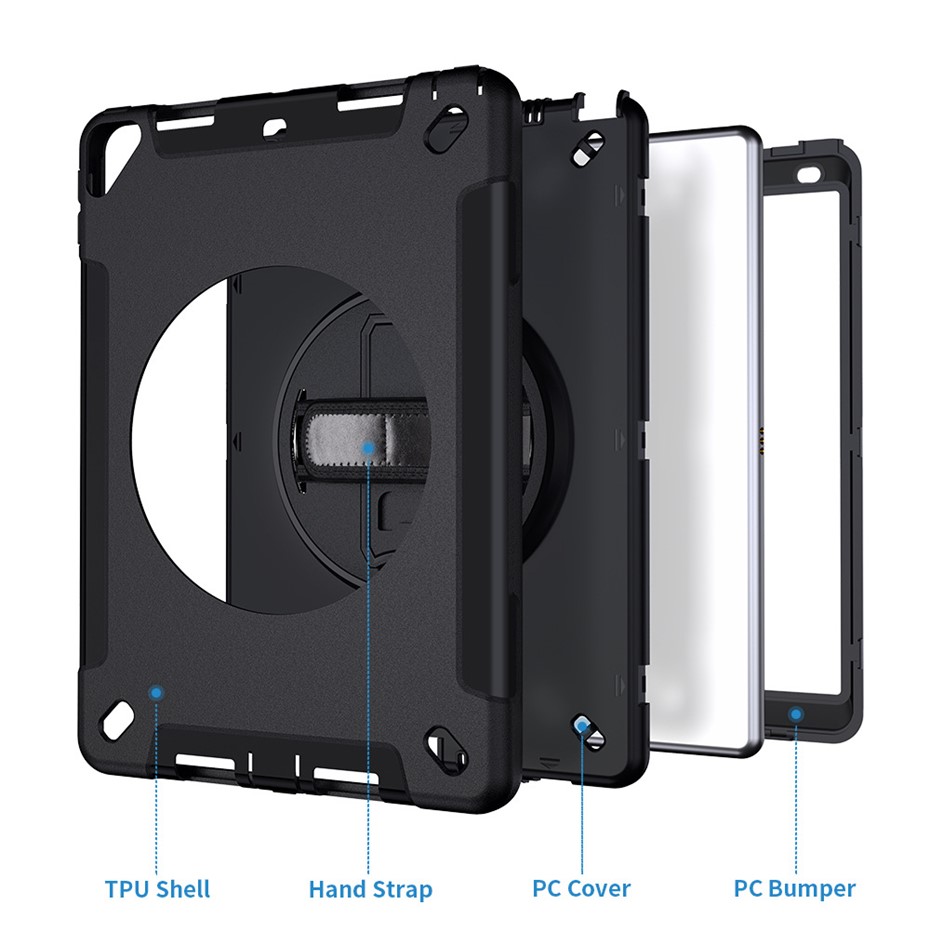 Rugged Shock and Drop Resistant 360 Rotating Casing for iPad 10.2 ...