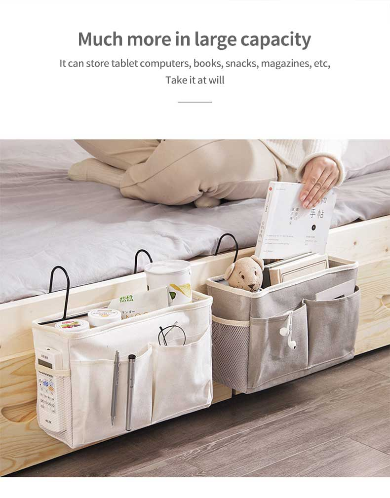 (HOME+) Bedside Tidy Organiser Hanging Storage Holder Cabin Shelf Bunks ...