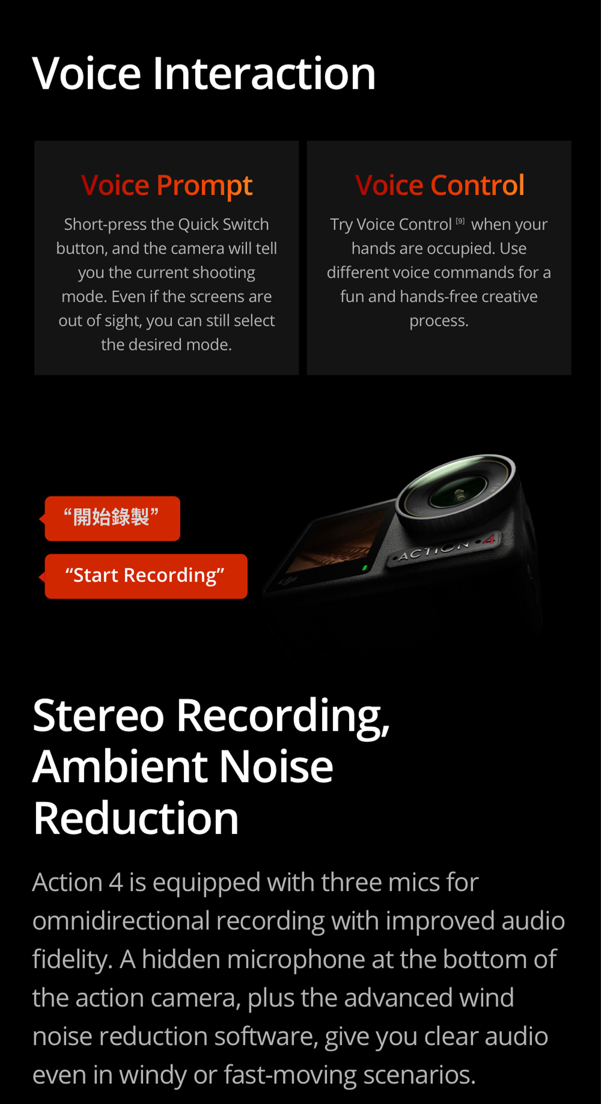 DJI Osmo Action 4 - Action Camera | 1/1.3inch sensor&stunning low light ...