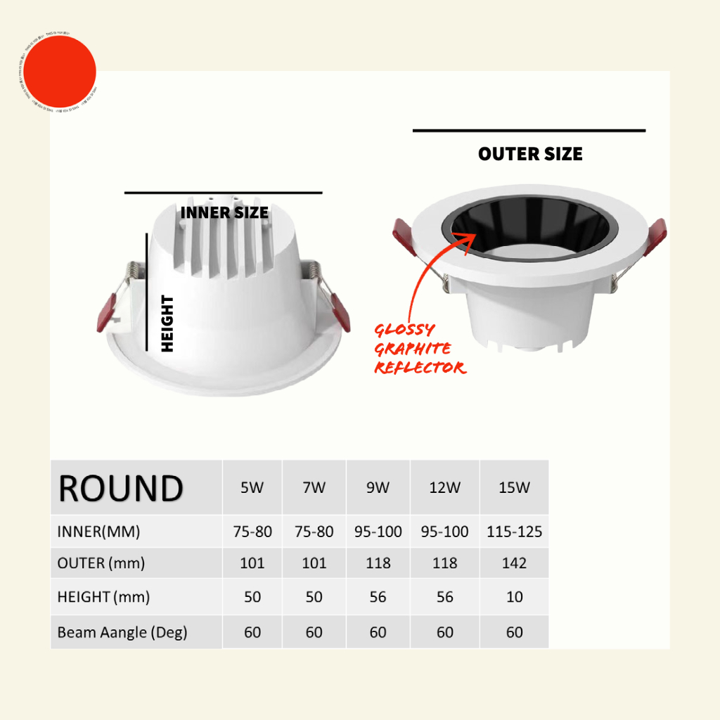 LED downlight driver integrated spot light | Shopee Singapore