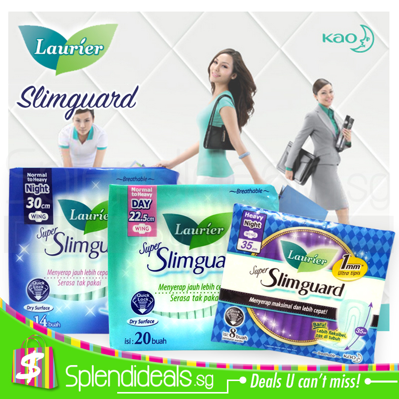 (OFFER) LAURIER SUPER SLIMGUARD Wings Sanitary Pads - 3 Types - 22.5cm ...
