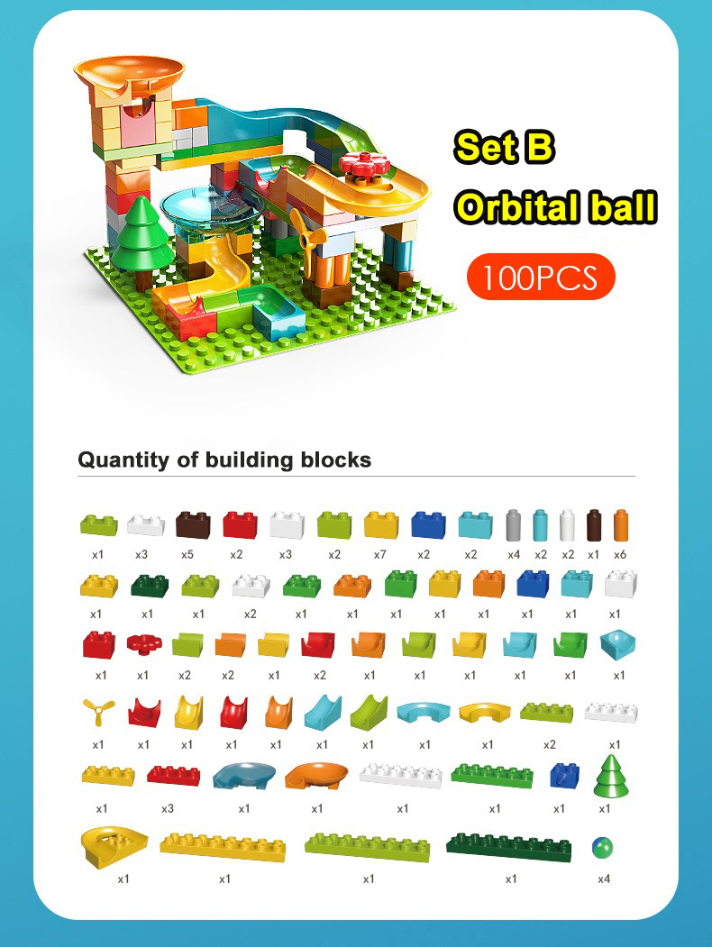 SG stock Feelo 500g Large Particle Slide Block Orbital Brick Kids DIY ...