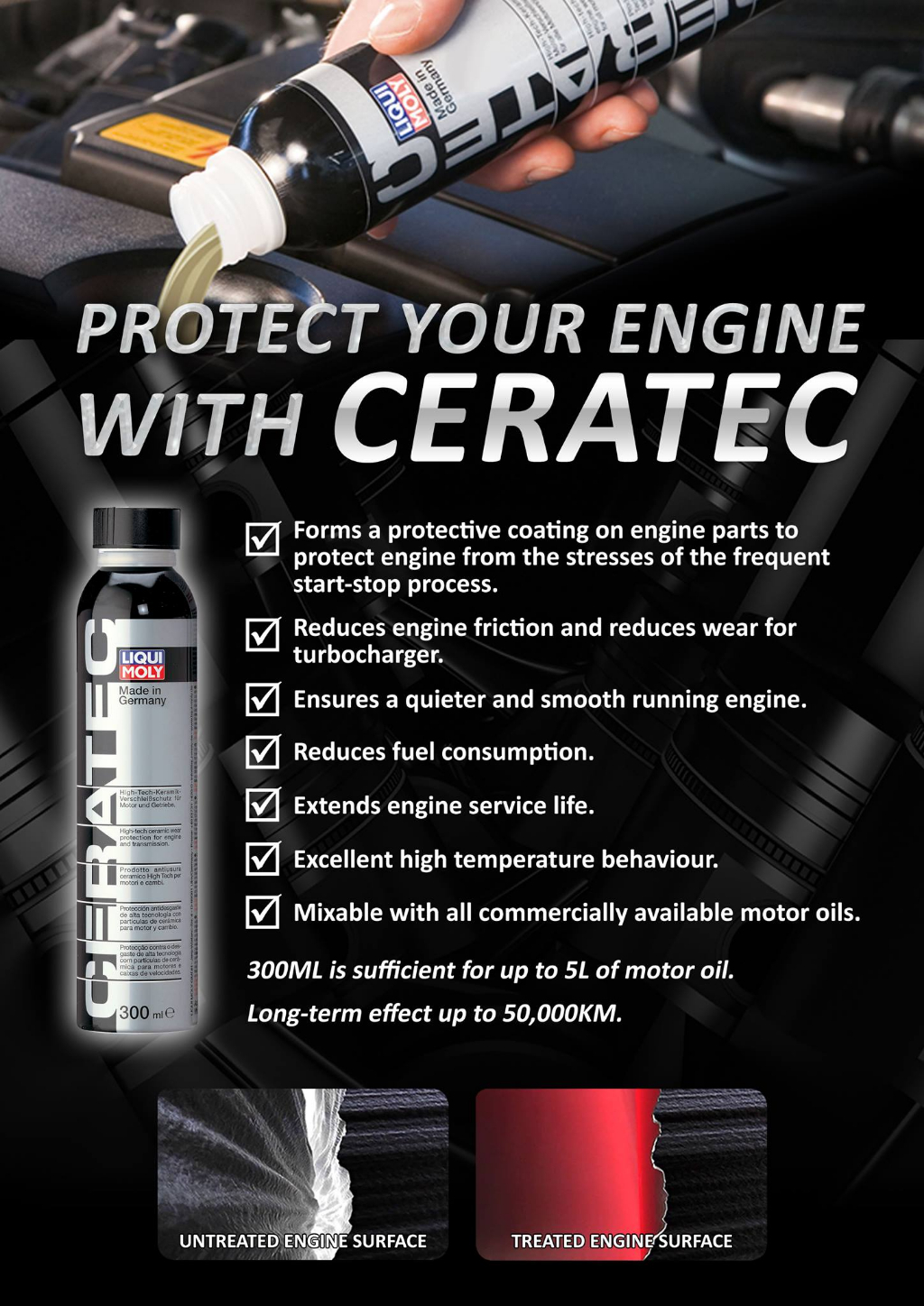Liqui Moly Ceratec Engine Oil Additive 300ML | Shopee Singapore