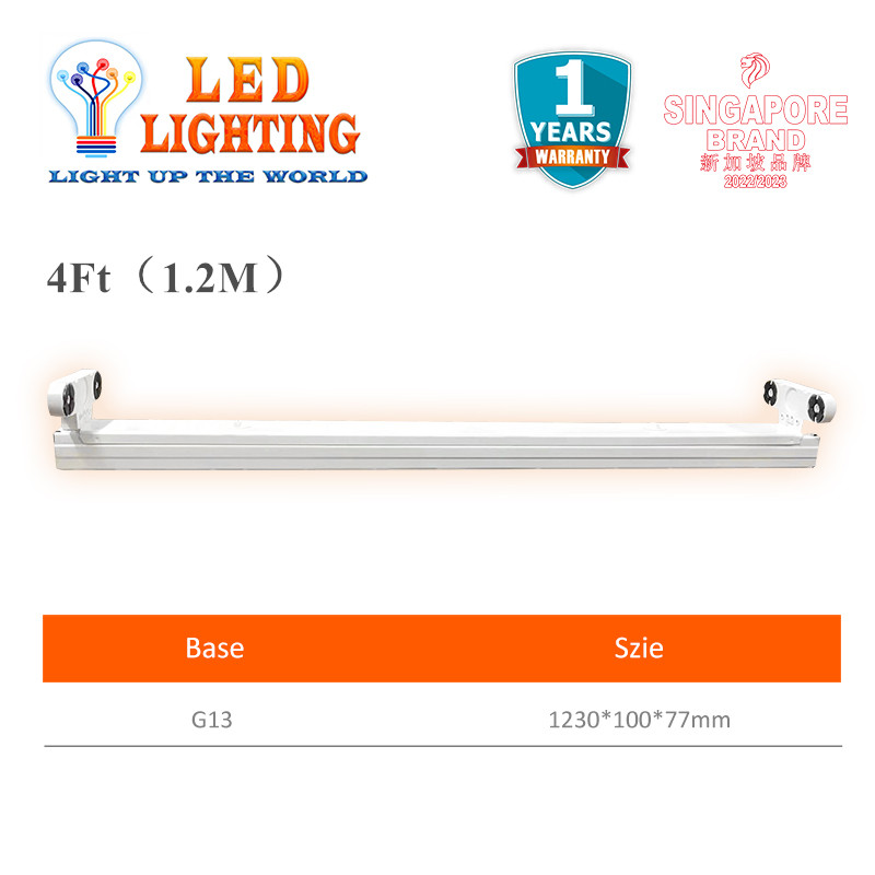 LED T8 TUBE FIXTURE (For double ended tube) HIGH QUALITY HEAVY MATERIAL ...