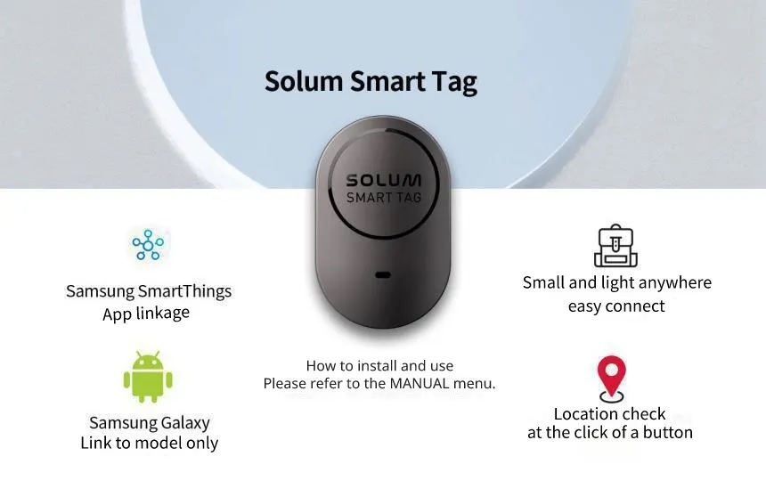[Ready Stock] SOLUM Smart Tag Samsung Galaxy Smart Tag Plus Compatible 100% / Loss Prevention ...